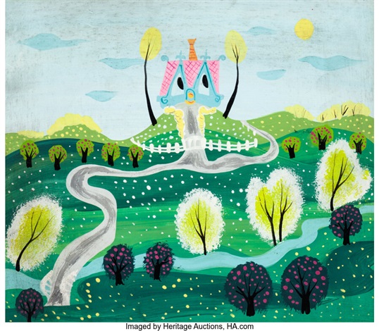 Mary Blair - The Little House Original Concept Art Gouache on 10 x 9 ...