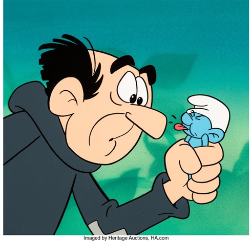 The Smurfs Gargamel and Smurf Production Bumper Cel and Key Master ...