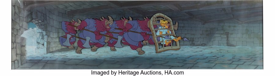 Robin Hood Prince John and the Rhino Guards Production Cel and Key ...
