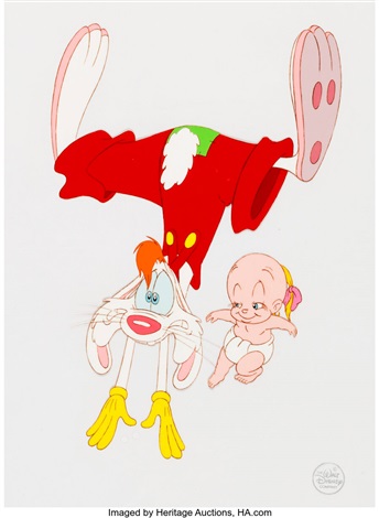 Roller Coaster Rabbit Roger Rabbit and Baby Herman Production Cel Walt ...