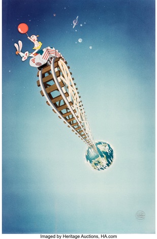 Roller Coaster Rabbit Roger Rabbit and Baby Herman Production Cel and ...