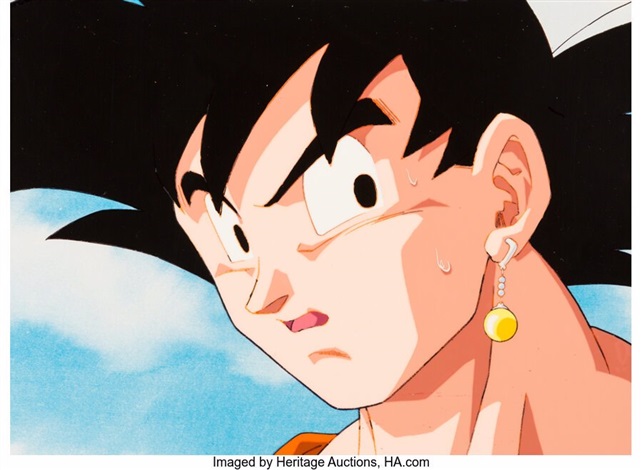 Dragon Ball Z Goku with Potara Earring Production Cel Toei Animation, c ...