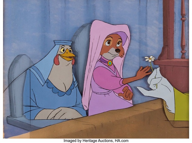 Robin Hood Lady Kluck, Maid Marian and Robin Hood Production Cel Setup ...