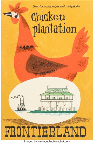 Disneyland - Chicken Plantation Restaurant Original Art for an ...