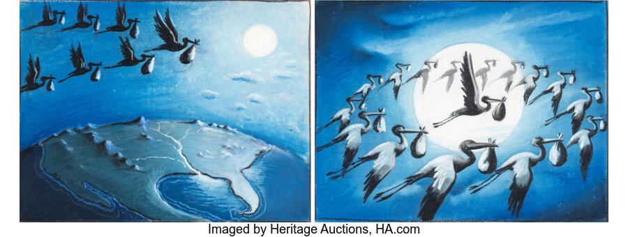 Dumbo Song of the Roustabouts Opening Song Sequence Pair of Original ...