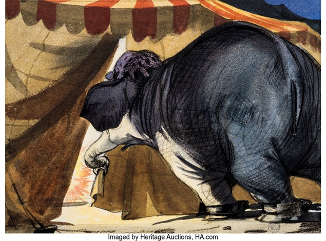 Dumbo Original Storyboard Featuring Mrs. Jumbo Walt Disney, 1941. by ...