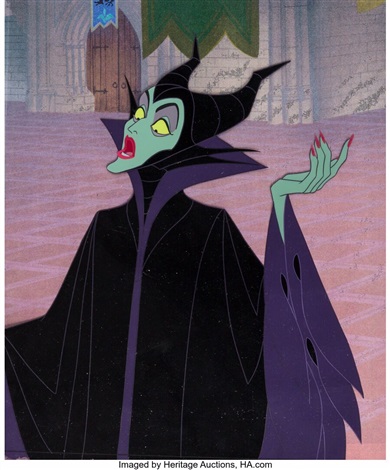 Sleeping Beauty Maleficent Production Cel Setup Walt Disney, 1959 by Walt Disney Studios on artnet