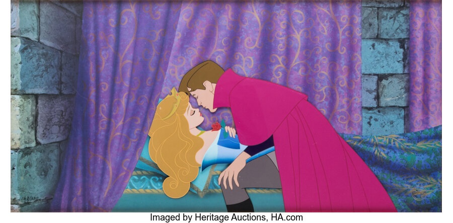 Sleeping Beauty True Loves Kiss Prince Phillip And Aurora Sold Out Limited Edition Cel 168350