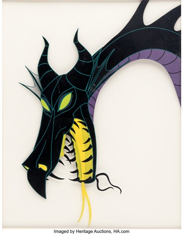 Sleeping Beauty Maleficent as Dragon Production Cel Walt Disney, 1959. by Walt Disney Studios on ...