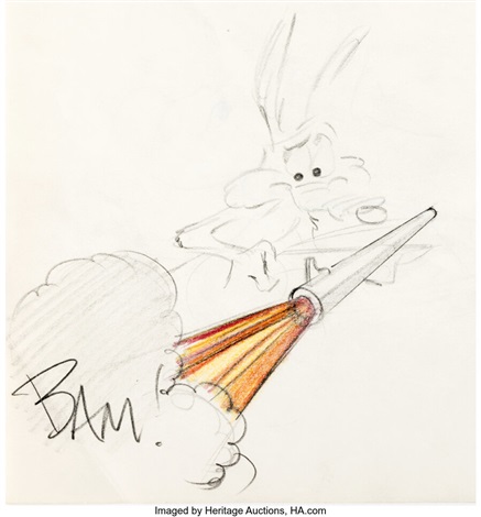 Rabbits Feat Wile E. Coyote Layout Drawing by Chuck Jones Warner ...