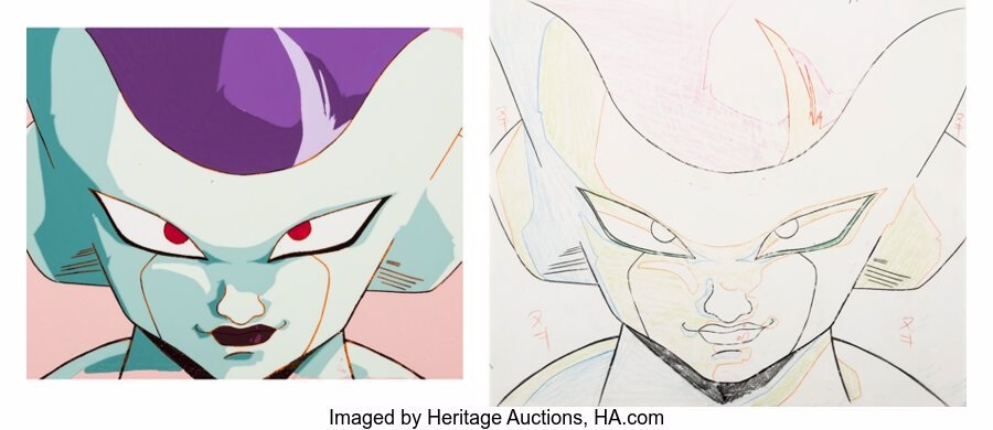Dragon Ball Z Frieza Production Cel and Animation Drawing Toei ...
