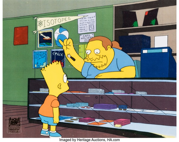 The Simpsons Lady Bouviers Lover Production Cel Fox, 1994 by Twentieth ...