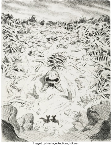 The Lion King Elephant Graveyard Original Concept Art by Thom Enriquez ...