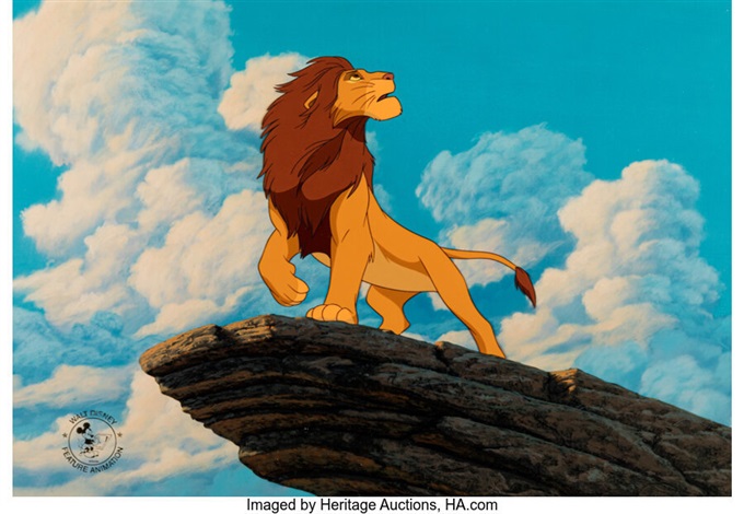 The Lion King Cast Member Exclusive Simba Presentation Cel Gifted to ...