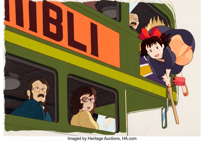 Kikis Delivery Service Kiki Production Cel Setup and Animation Drawing ...