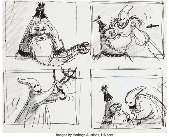 Tim Burtons The Nightmare Before Christmas Sandy Claws and Oogie Boogie ...