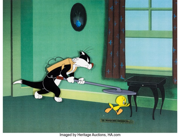 Tree Cornered Tweety Sylvester and Tweety Bird Production Cel Warner ...