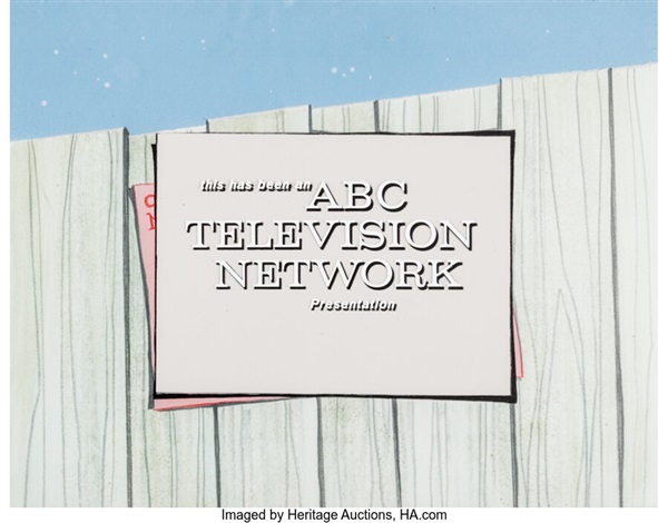 Top Cat ABC Television Network Closing Credits Production Cel Hanna ...