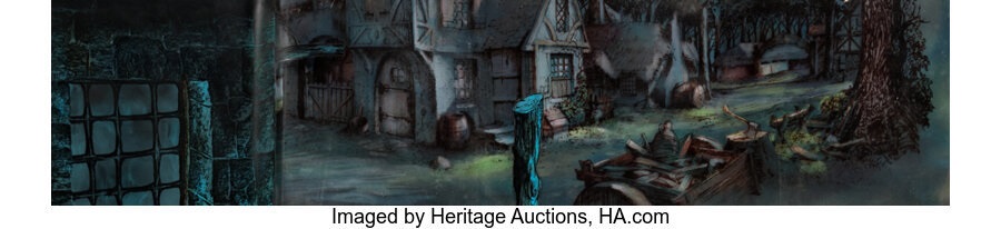 Lord of the Rings Bree Pan Production Background with Cel Overlays ...