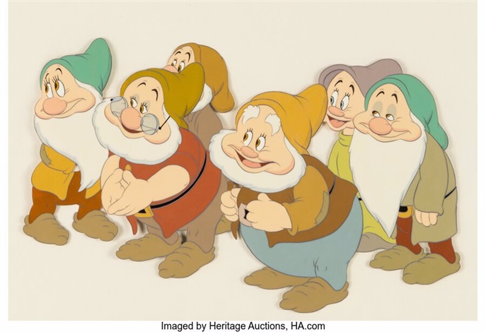 Snow White and the Seven Dwarfs Hand-Washing Scene with 6 Dwarfs ...