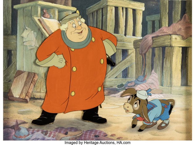 Pinocchio Coachman and Donkey-Cursed Alexander Production Cel Setup ...
