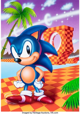 Sonic the Hedgehog Original Publicity Illustration SEGA, c. 1990s by ...
