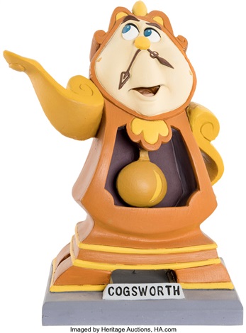 Beauty and the Beast Cogsworth Animators Maquette Walt Disney, 1991 by ...