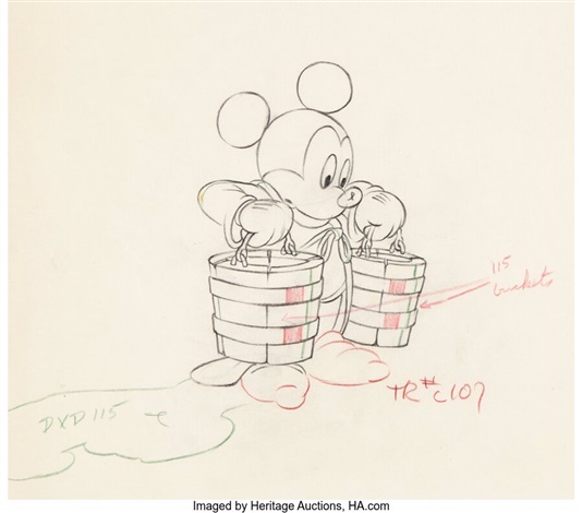 Fantasia Mickey Mouse as the Sorcerers Apprentice Animation Drawing ...