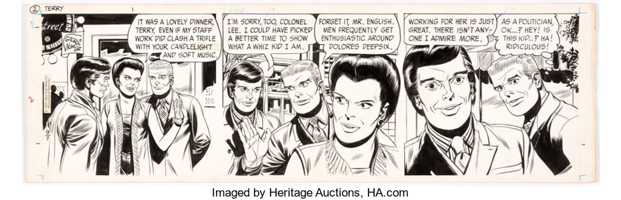 George Wunder Terry and the Pirates Daily Comic Strip Original Art ...