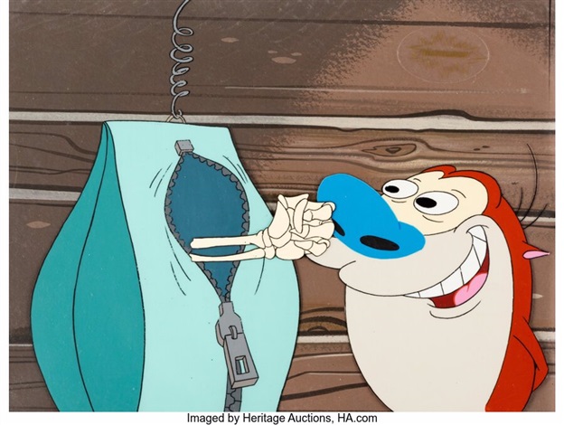 The Ren and Stimpy Show Production Cel with Master Background ...