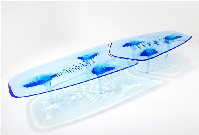 Dining Table Liquid Glacial Colour by Zaha Hadid on artnet