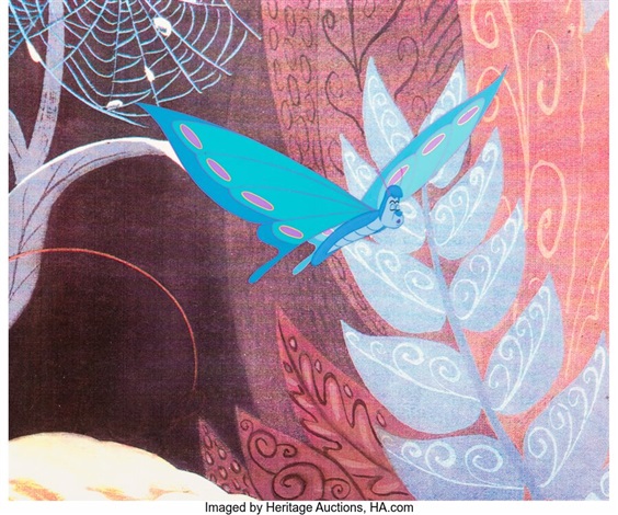 Alice in Wonderland Caterpillar as Butterfly Production Cel Walt Disney ...