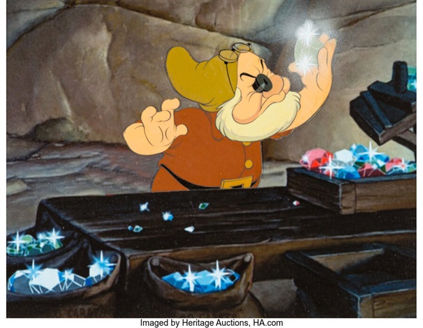 Snow White and the Seven Dwarfs Doc with Diamond Production Cel Walt Disney, 1937 by Walt Disney ...
