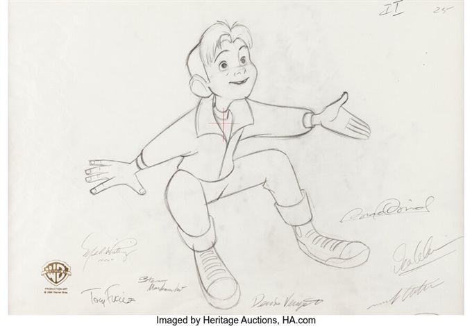 The Iron Giant Hogarth Animation Drawing Signed by Brad Bird, Dean ...