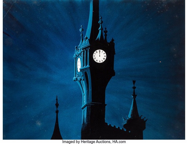Cinderella Midnight Clock Tower Background Walt Disney, 1950 by Walt Disney Studios on artnet