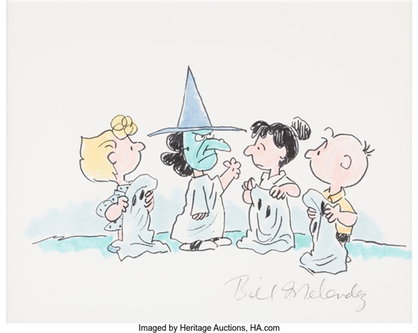 Peanuts - Charlie Brown, Sally, Lucy, and Violet Illustration Original ...