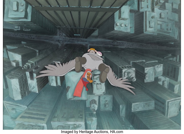 The Rescuers Orville, Bernard, and Bianca 24 x 17.5 Production Cel ...