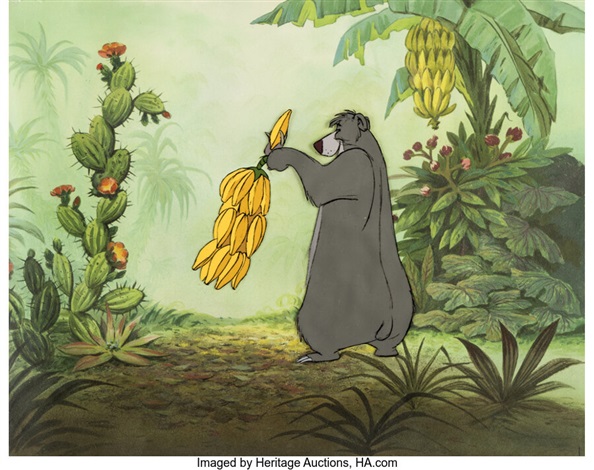 The Jungle Book Baloo Bare Necessities Production Cel Walt Disney, 1967 ...