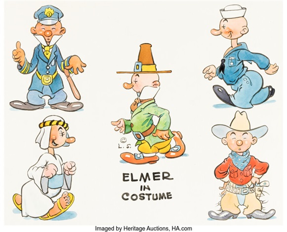 Elmer In Costume Rare Original Character Consumer Product Model Art by ...