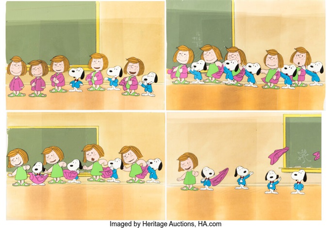 Peanuts - The Charlie Brown and Snoopy Show The Dance Peppermint Patty and Snoopy Production Cel ...