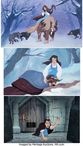 Beauty and the Beast Belle, Beast, Philippe, and Wolves Story ...