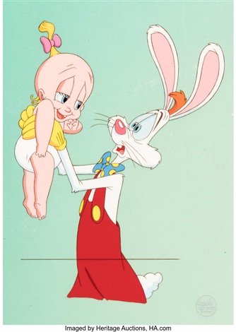 Tummy Trouble Roger Rabbit and Baby Herman Production Cel Walt Disney ...