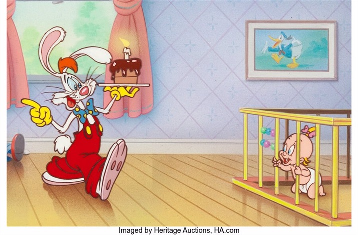 Roger Rabbit Tummy Trouble Production Cel (Walt Disney, Lot #14146 ...