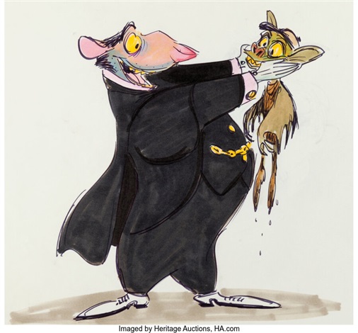 The Great Mouse Detective Professor Ratigan and Fidget Concept Drawing ...