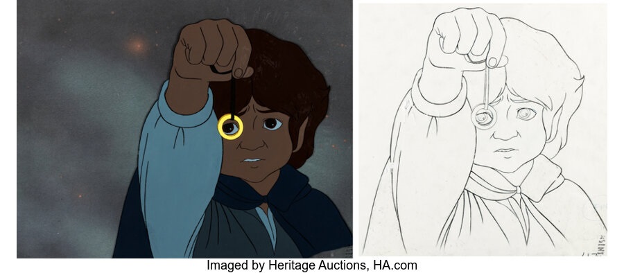 The Lord of the Rings Frodo Baggins Production Cel and Animation ...