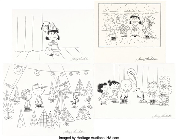 Peanuts A Charlie Brown Christmas Inspired Drawings by Larry Leichliter ...