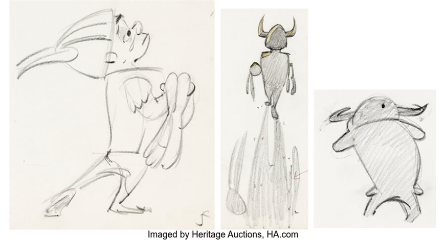 Looney Tunes Whats Opera, Doc Elmer Fudd Animation Drawing Attributed ...