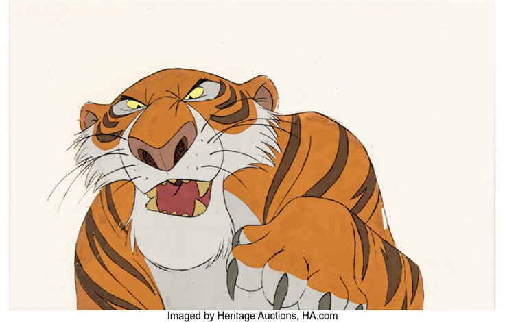 Original 1967 Walt Disney Jungle Book Animation Cel Of Shere Khan
