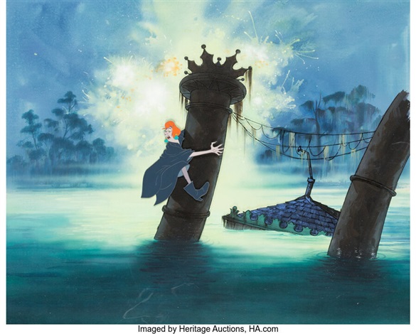 The Rescuers Original Book Illustration Cel and Key Master Background ...