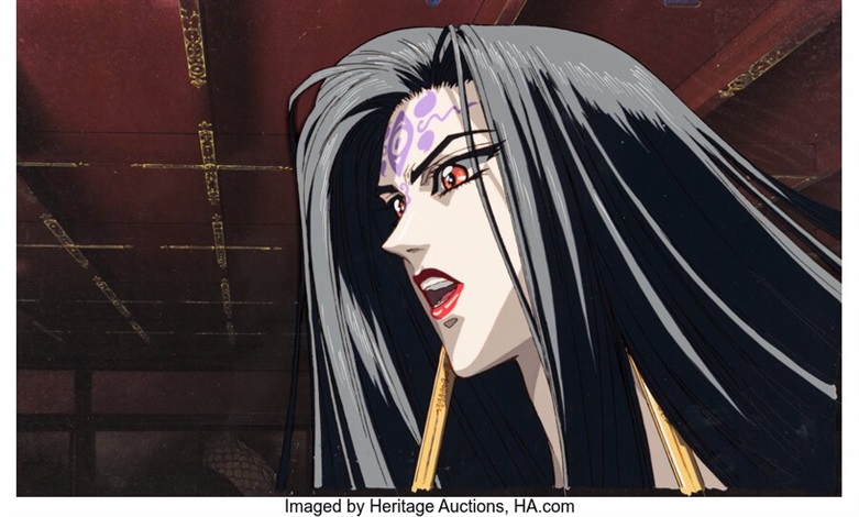 X The Movie Kanoe Production Cel with Key Master Background and ...